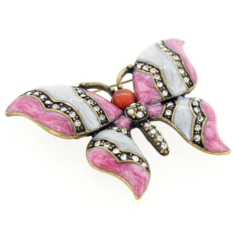 Pink Butterfly Pin Brooch | Etsy