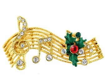 Swarovski Crystal TREBLE G CLEF Love Music Musical Note Pin - Etsy