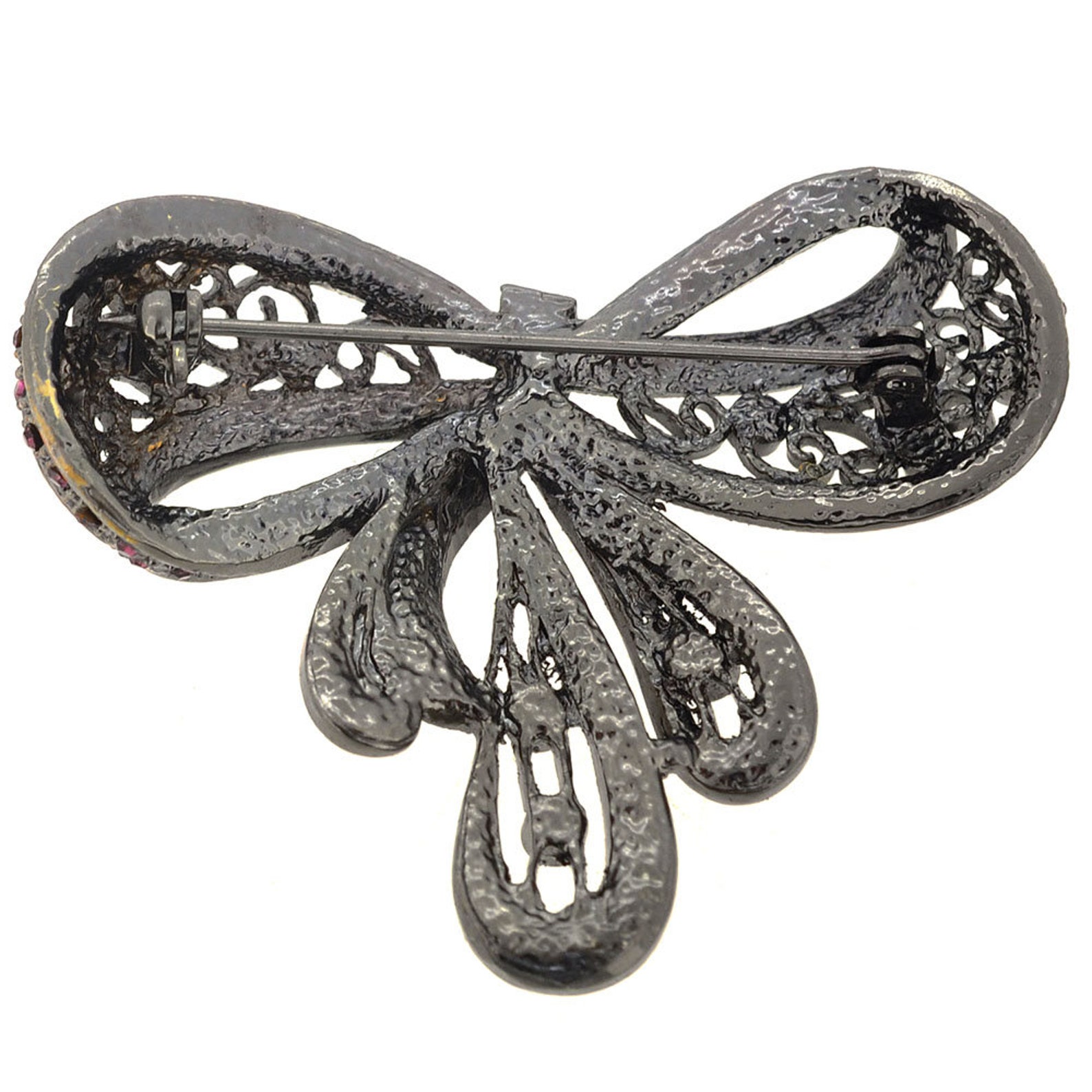 Vintage Style Crystal Bow Pin Brooch | Etsy