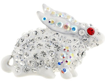 White Rabbit Brooch | Etsy