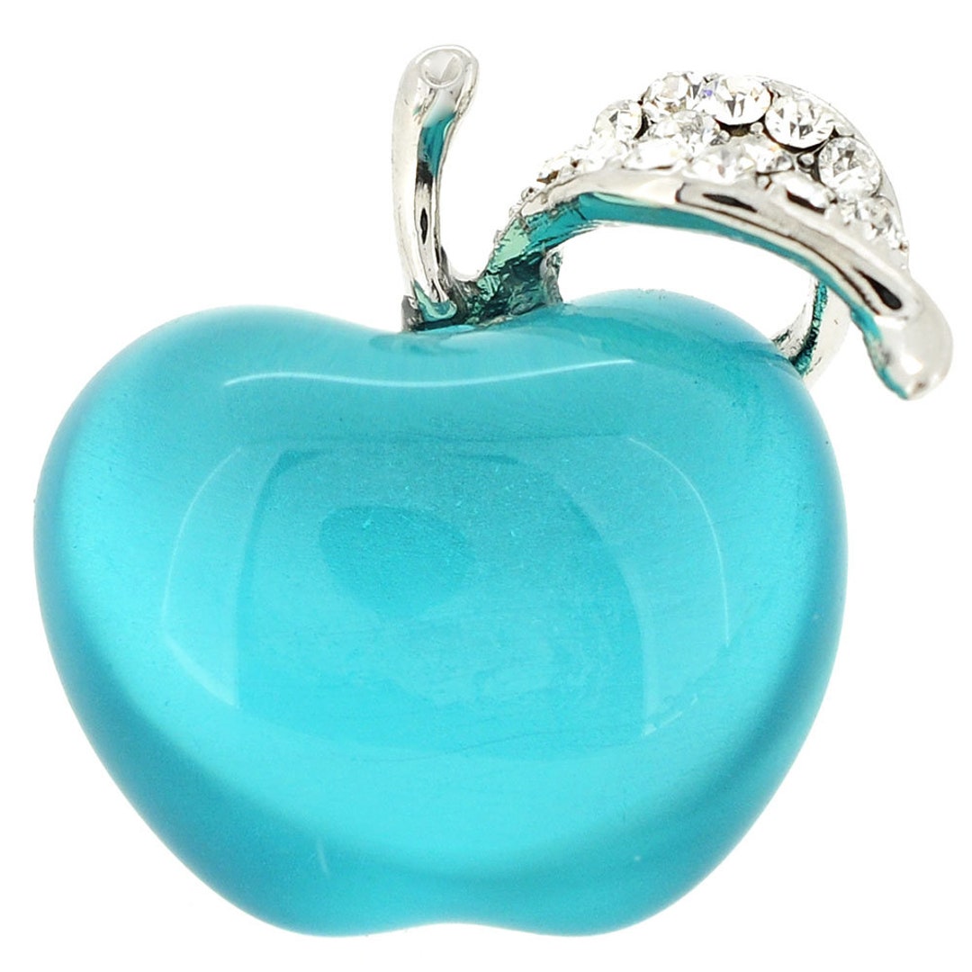 Turquoise Blue Teachers Apple Lapel Pin - Etsy