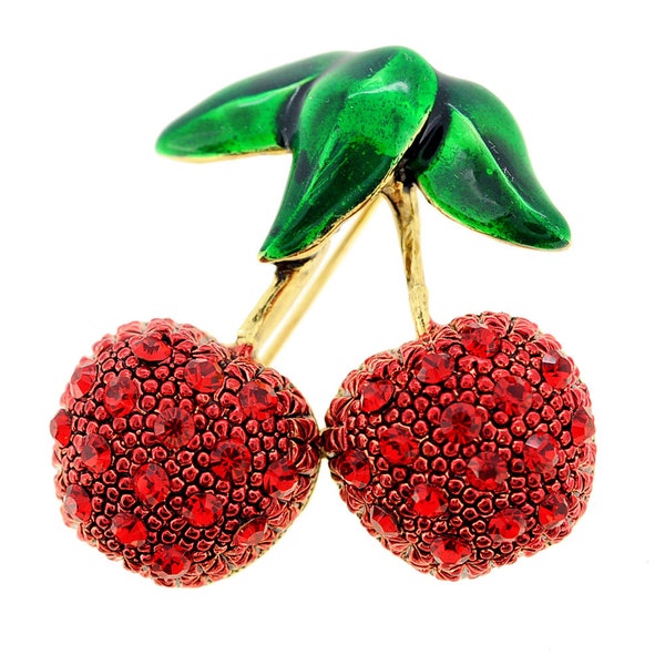 Cherry Brooch - Etsy