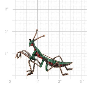 Green Praying Mantis Ruby Crystal Pin Brooch - Etsy