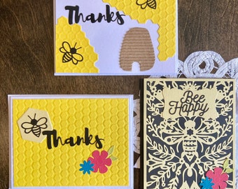 Bee Themed Thank You Card - Etsy