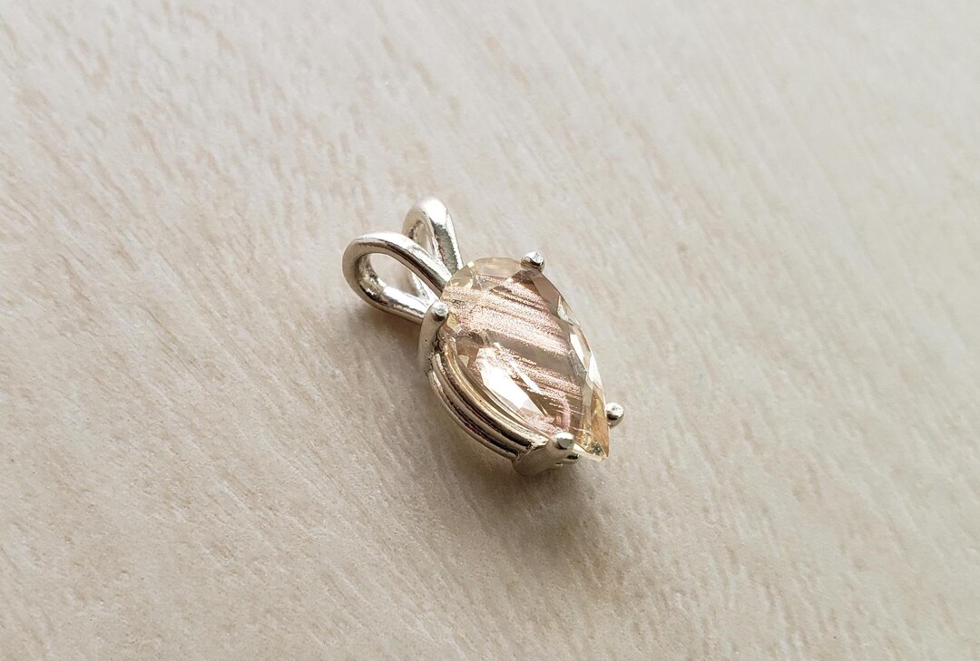 Natural Oregon Sunstone With Copper Schiller 1.5ct Pear Shaped Faceted ...
