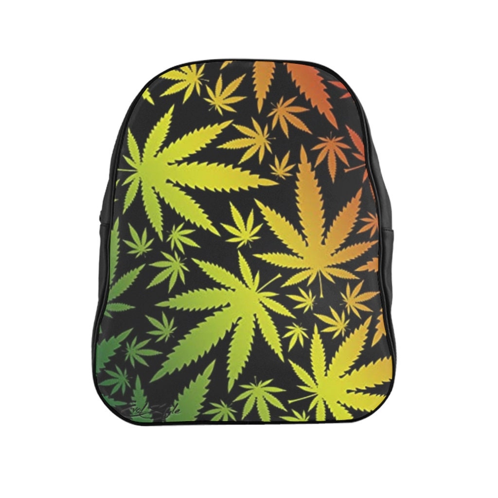 Rasta Weed Leaf Leather Backpack - Etsy