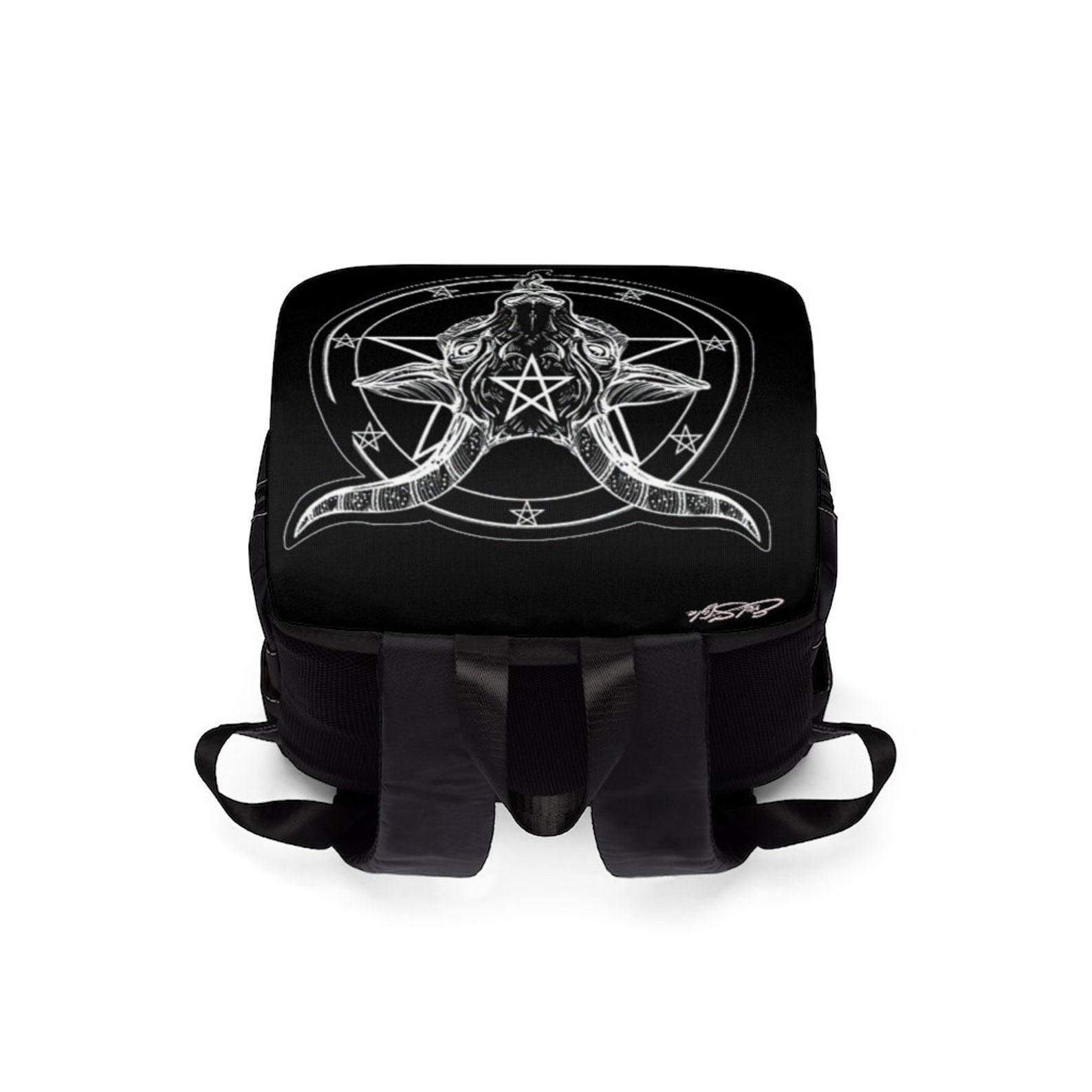 Baphomet Pentagram Unisex Casual Shoulder Backpack - Etsy