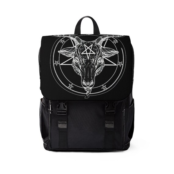 Baphomet Pentagram Unisex Casual Shoulder Backpack | Etsy