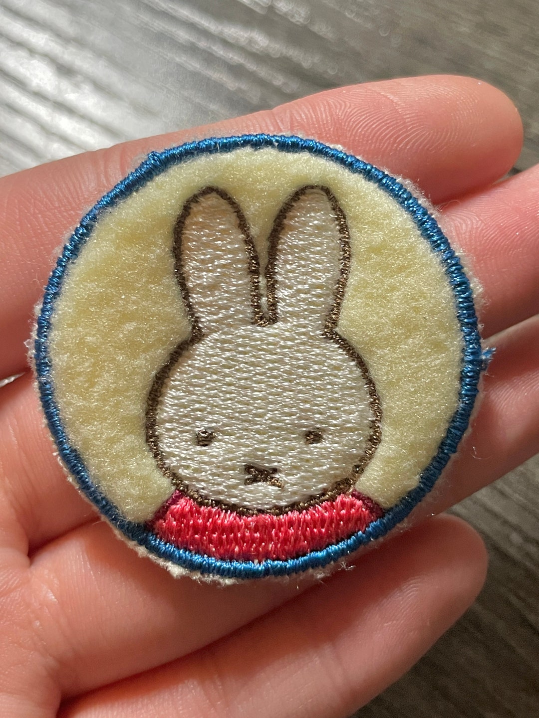 Cute Nostalgic Embroidered Miffy Bunny Rabbit Miffy and Friends Inspired Iron on Embroidery ...