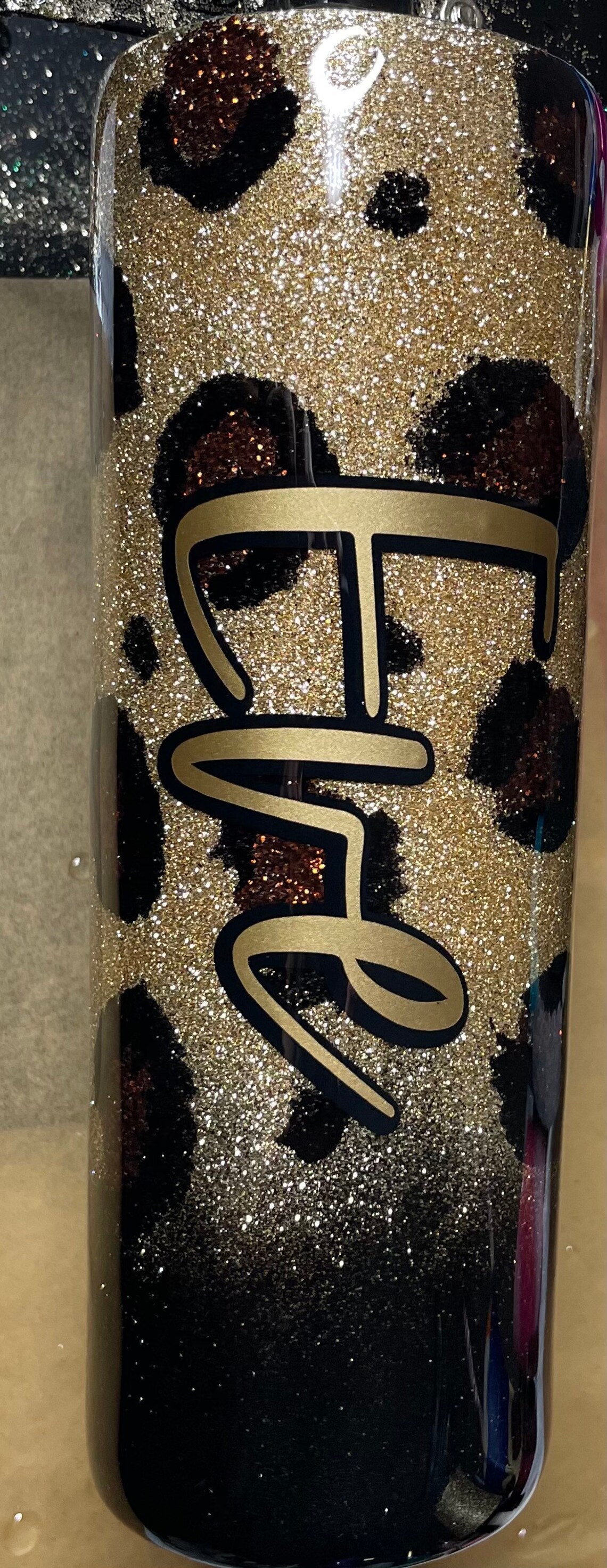 Leopard Print Tumbler, Glitter Tumblers, Leopard Tumbler, Leopard Print ...