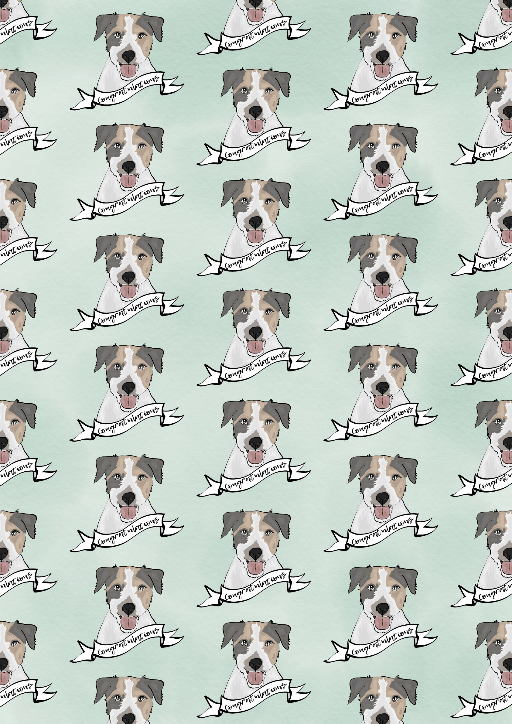 Jack Russell - Wrapping Paper - Options Available - Etsy