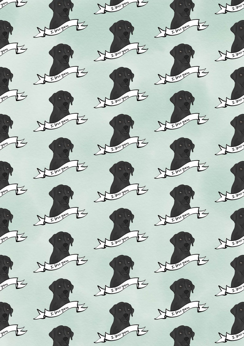 Black Labrador - Wrapping Paper - Options Available - Etsy