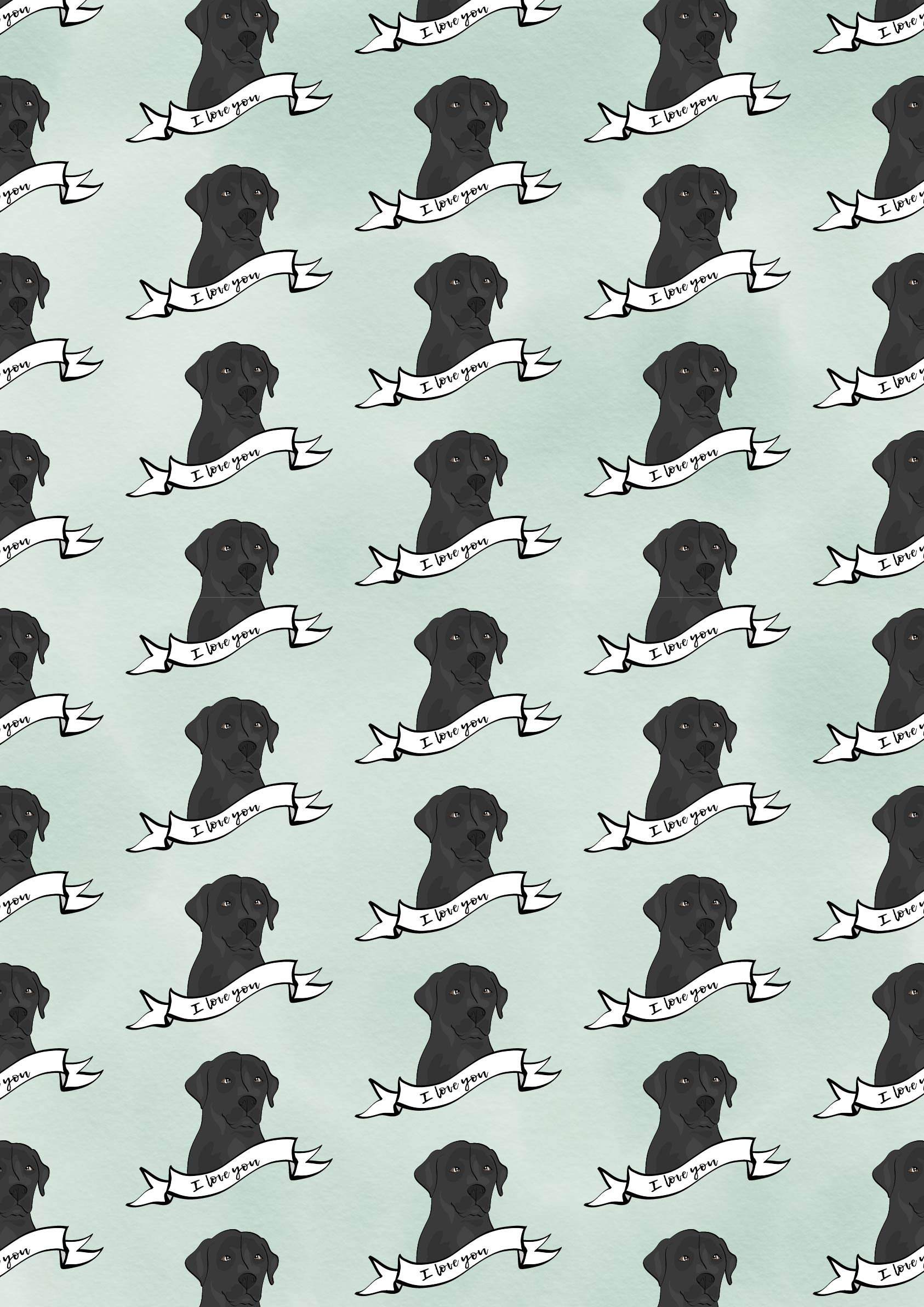 Black Labrador - Wrapping Paper - Options Available - Etsy