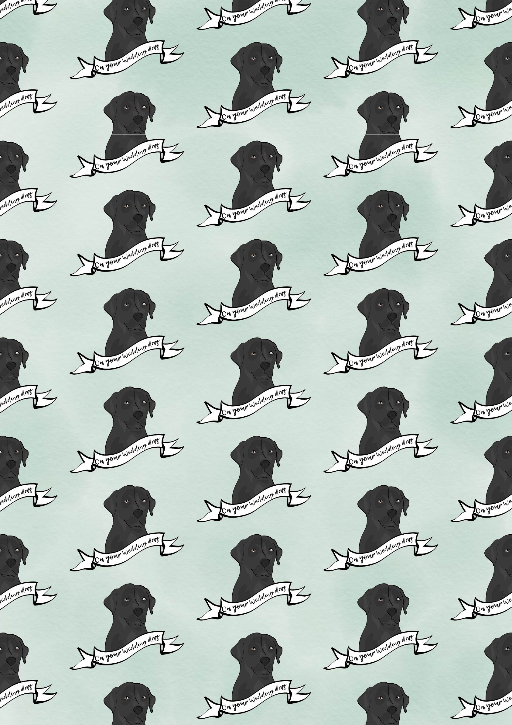 Black Labrador - Wrapping Paper - Options Available - Etsy
