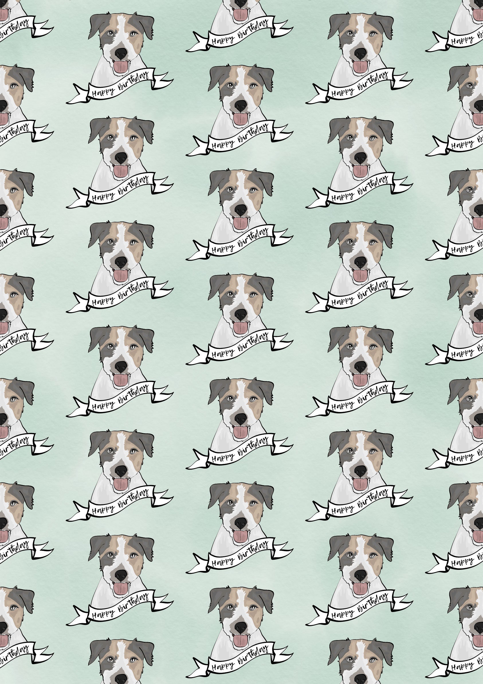 Jack Russell - Wrapping Paper - Options Available - Etsy