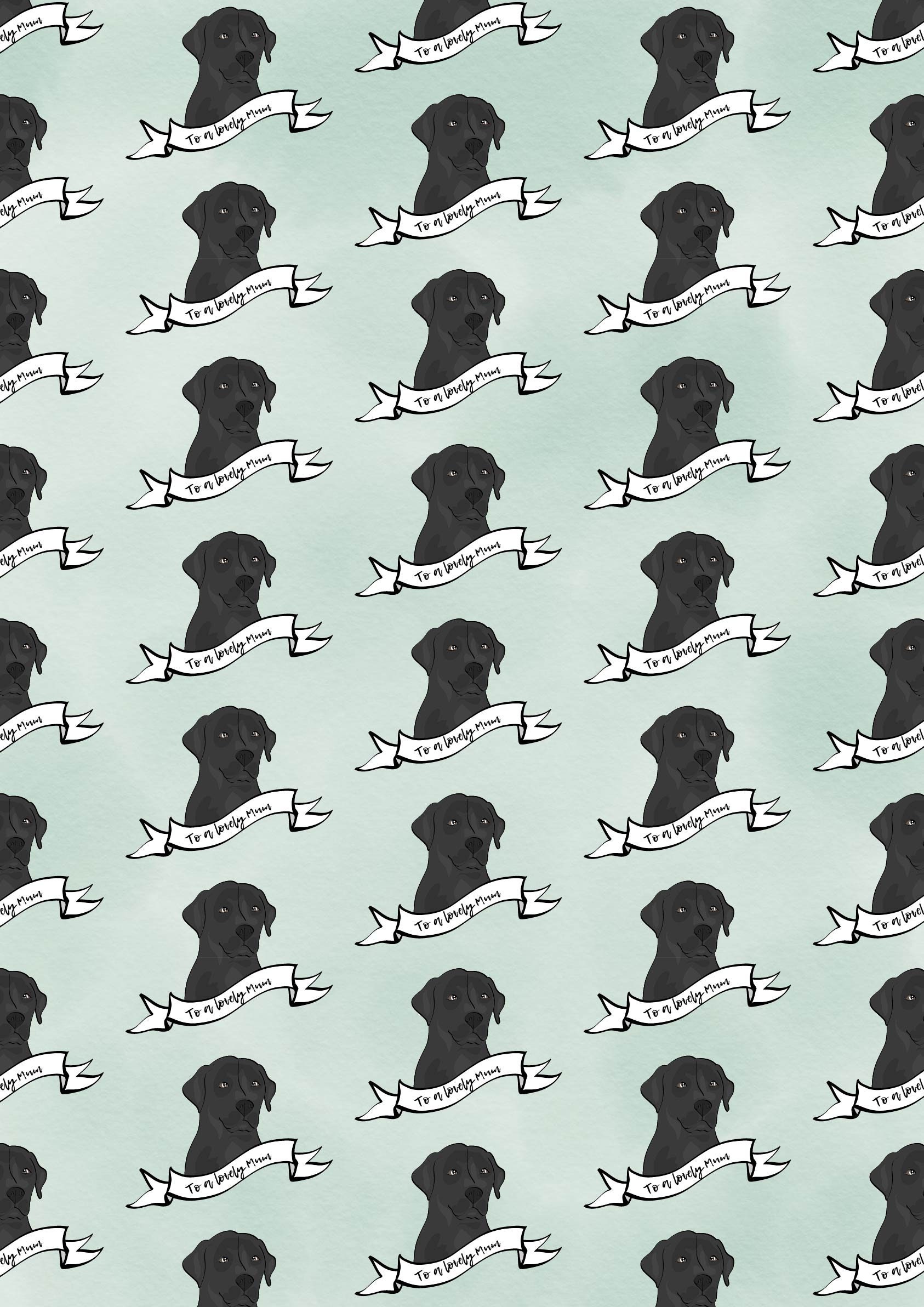 Black Labrador - Wrapping Paper - Options Available - Etsy