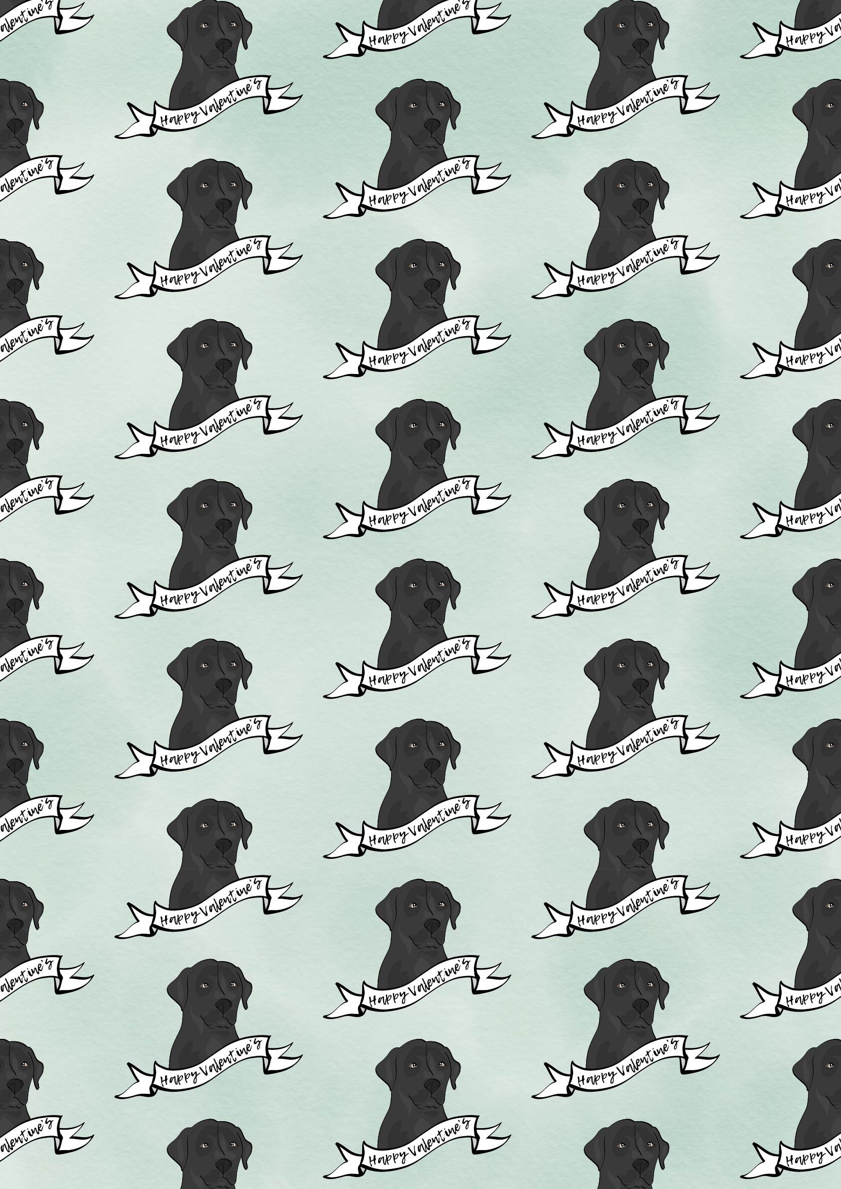 Black Labrador - Wrapping Paper - Options Available - Etsy