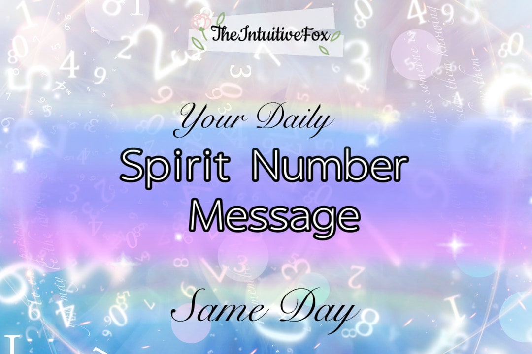 Spirit Number Message • Same Day Tarot Oracle - Etsy