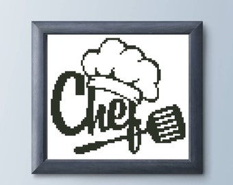 Chef Cross Stitch | Etsy