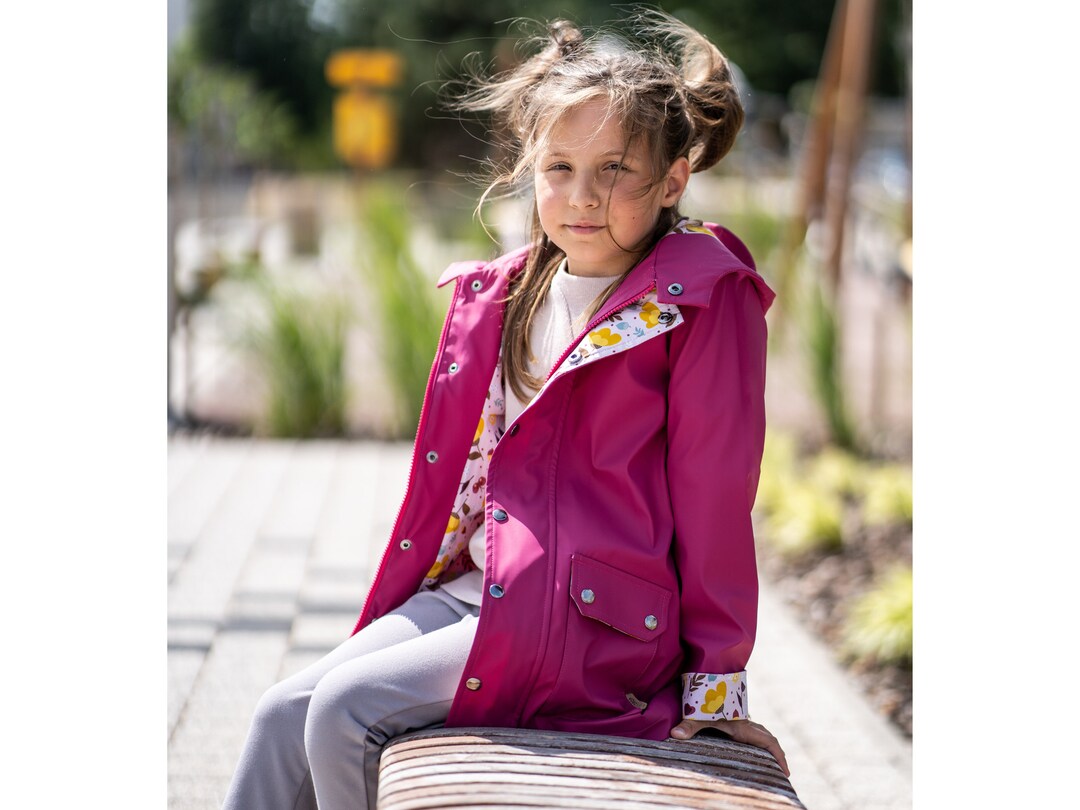 Kids Pink Waterproof Raincoat, Aesthetic Clothing for Girl PVC Raincoat ...