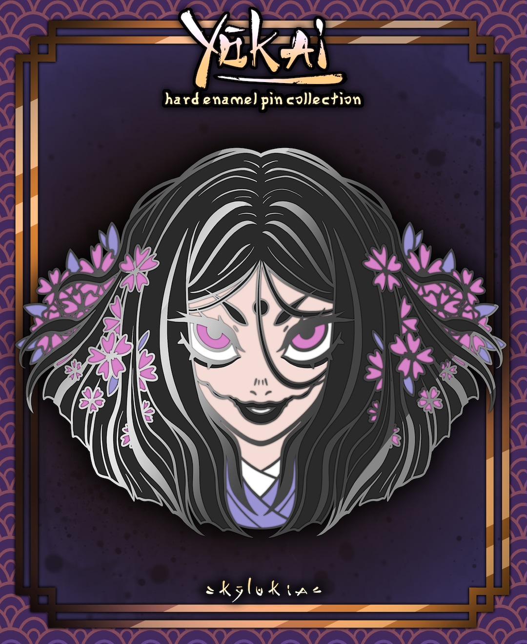 Kuchisake Onna Yokai Enamel Pin Etsy