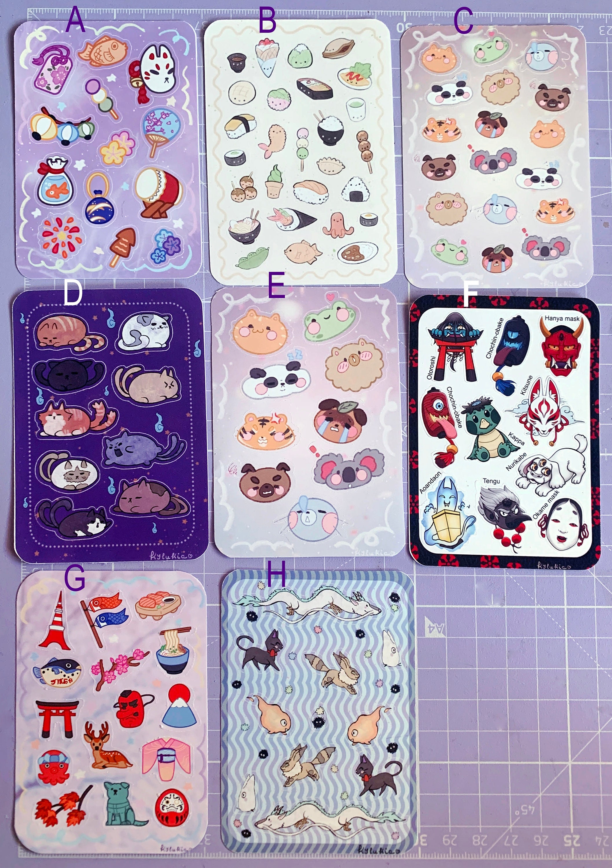 Kawaii Mini Sticker Sheets - Etsy