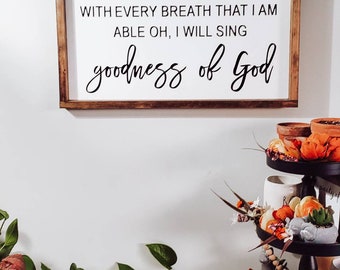 Goodness of God Sign - Etsy