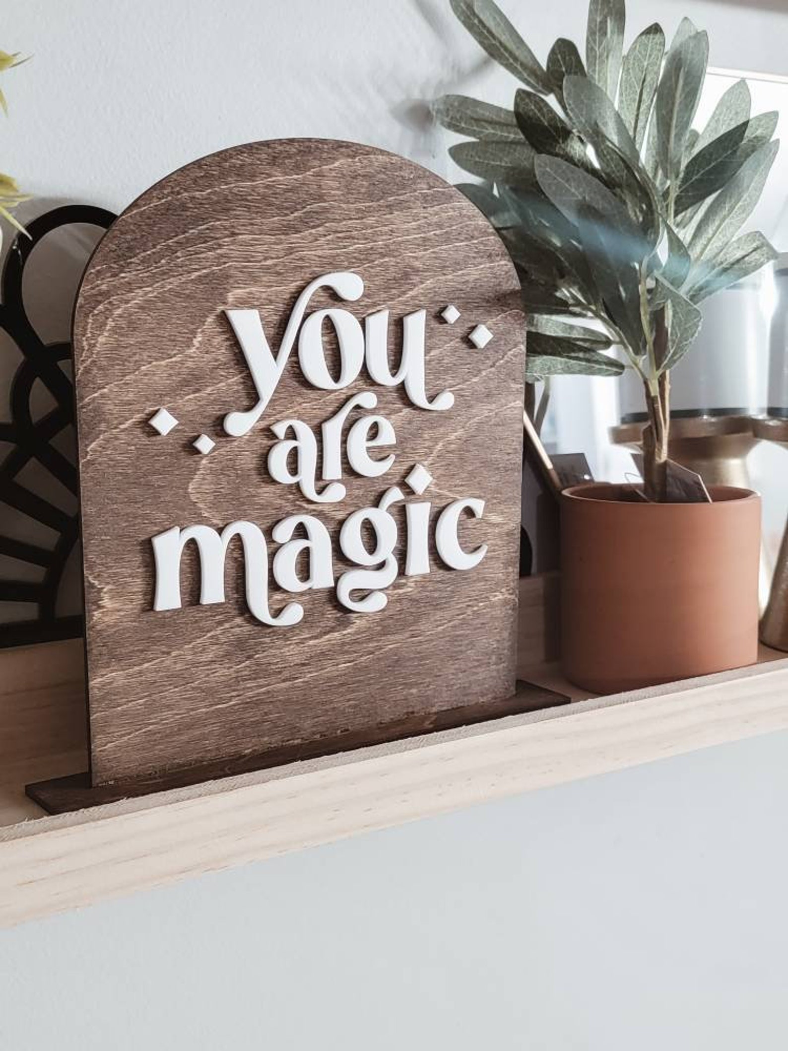 You Are Magic Acrylic and Wood Arch Sign Boho Retro Kid Room - Etsy