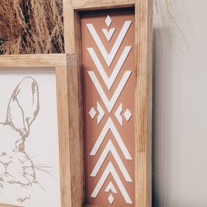 Long Bohemian Black and White Aztec Sign / Boho / Bohemian Sign ...
