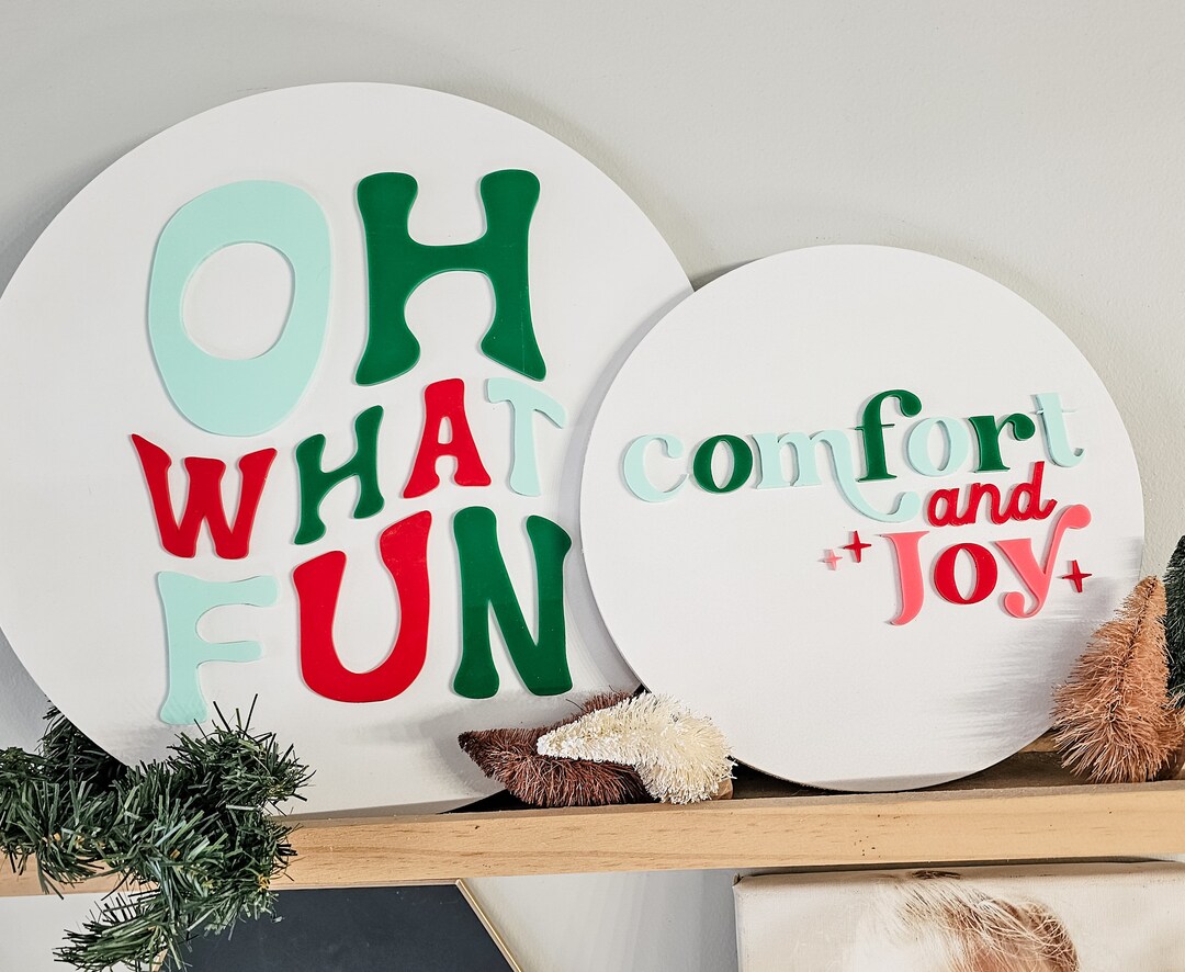 Oh What Fun 3d Acrylic and Wood Sign/ Christmas Sign/ Kids - Etsy