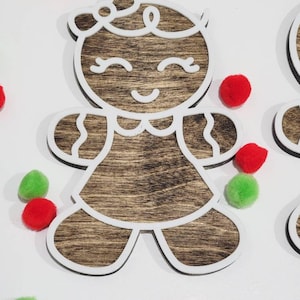 Gingerbread Boy Girl Sign/ Christmas Decor/ Christmas Sign/ Wood and ...