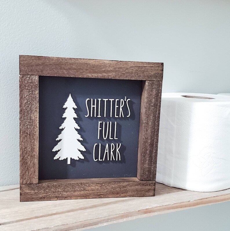 3D Shitters Full Acrylic Christmas Bathroom Sign/ Christmas - Etsy