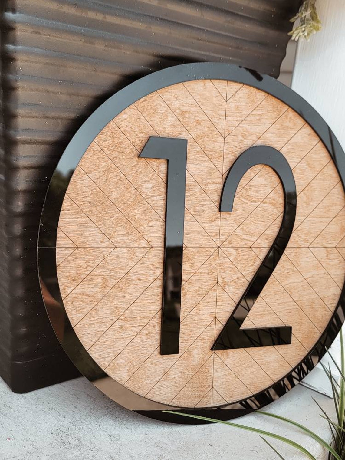 Wood and Acrylic Address Sign/ House Number Wood Sign / House | Etsy