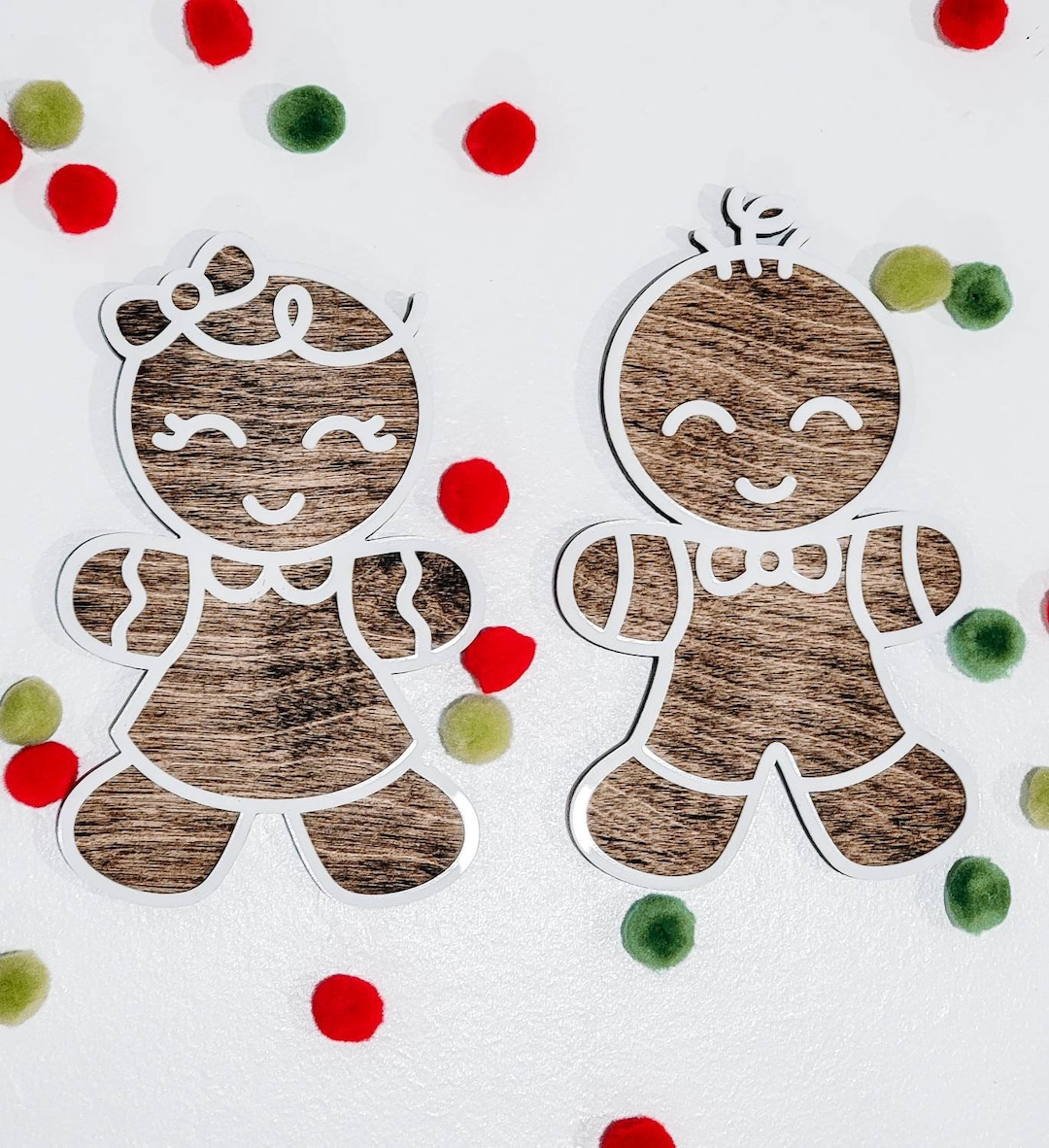 Gingerbread Boy Girl Sign/ Christmas Decor/ Christmas Sign/ Wood and ...