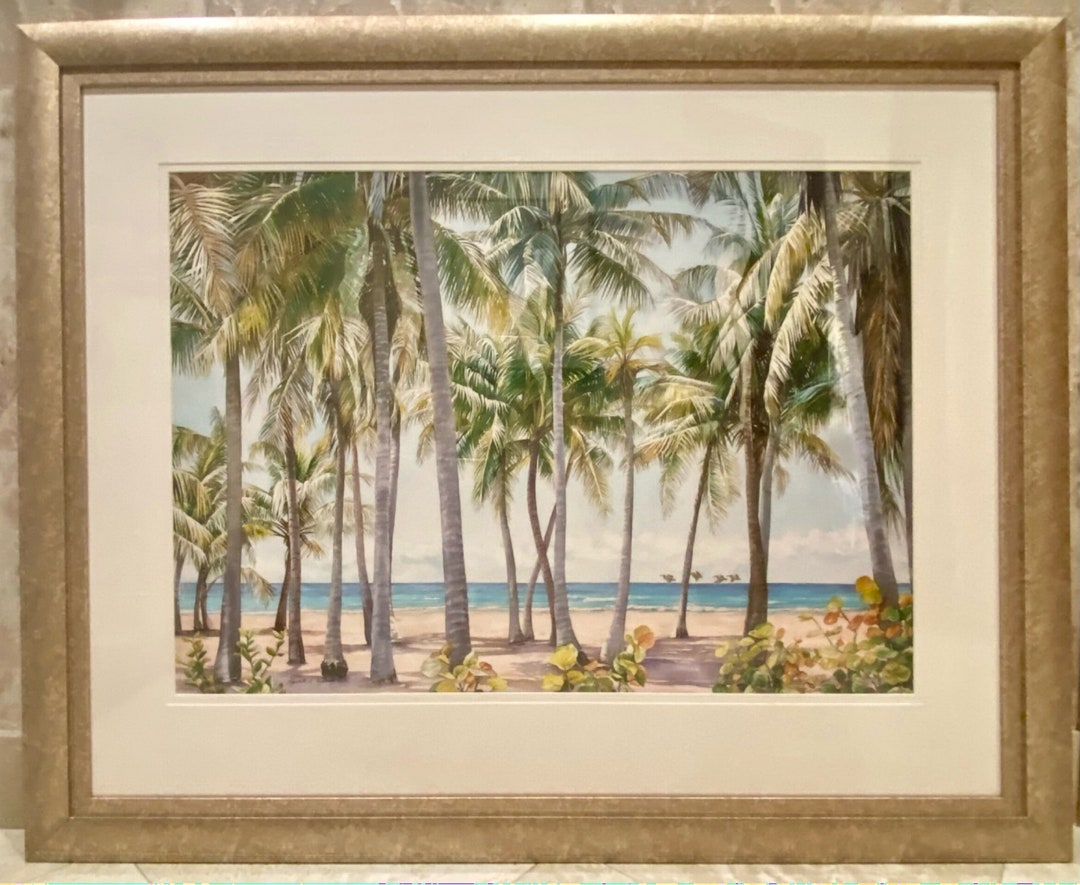Tropical Illusion! Tropical Palms Beach Scenery by Artist Elizabeth A ...