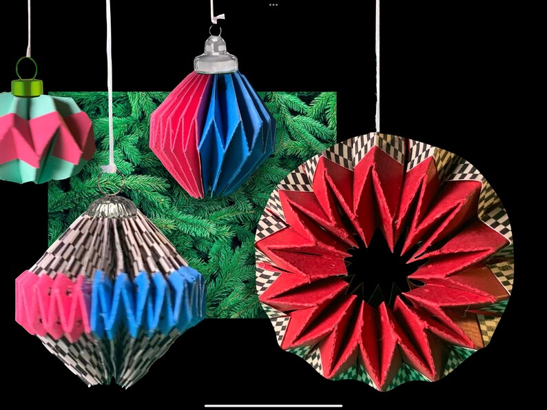 Origami Baubles: DIY Paper Craft Template (digital Cut Files) - Etsy