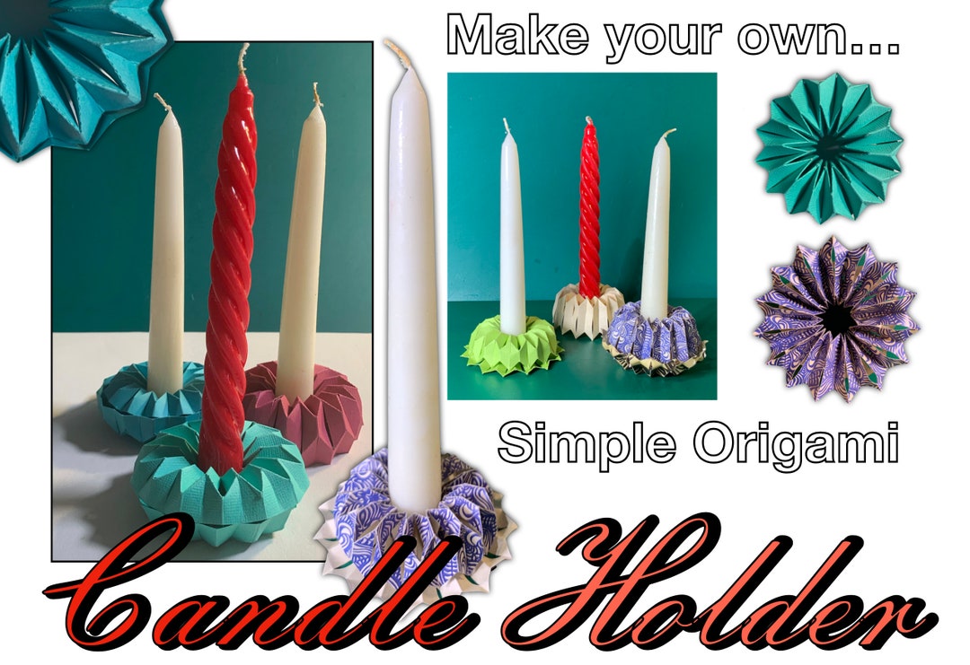 Origami Candle Holder Digital Cut Files - Etsy