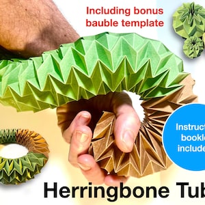 Origami Herringbone Tube - Etsy