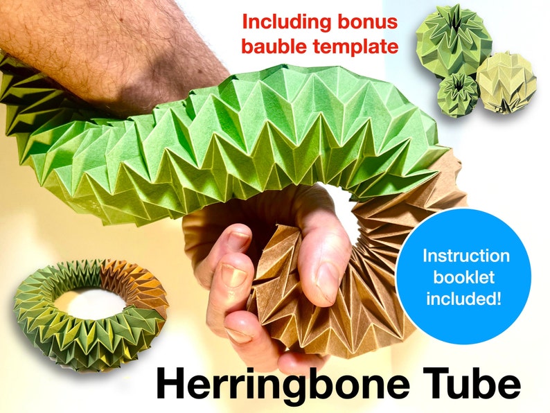 Origami Herringbone Tube - Etsy