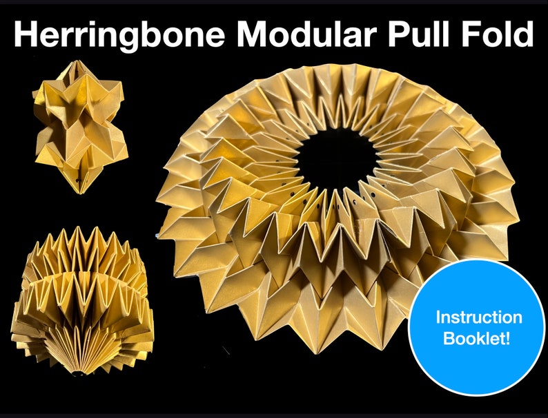 Modular Heringbone Pull Fold Score Files - Etsy