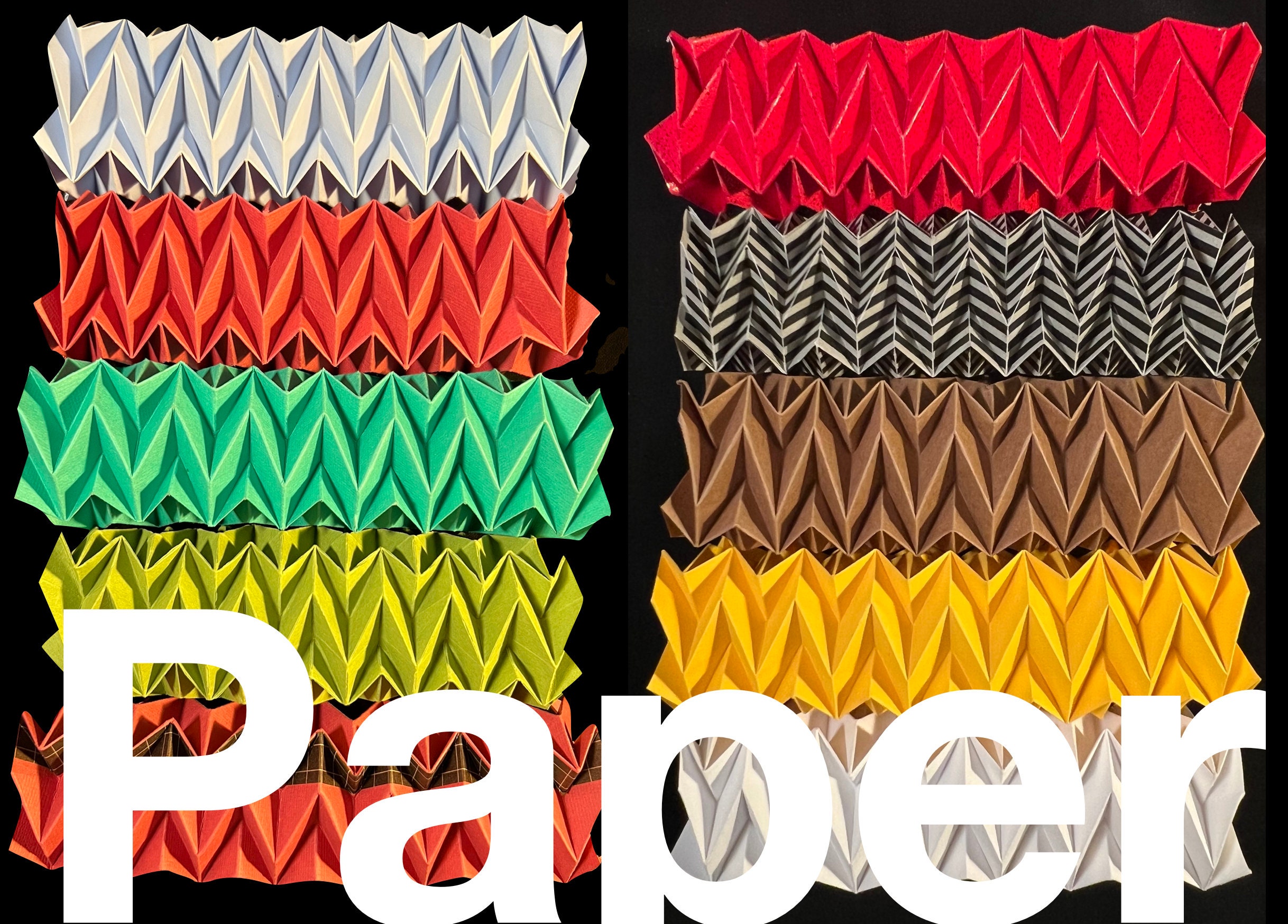 Origami Herringbone Tube - Etsy