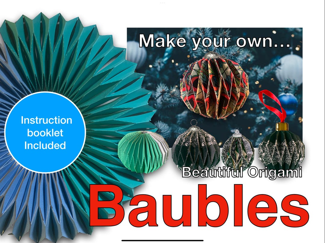 Origami Baubles: DIY Paper Craft Template (digital Cut Files) - Etsy