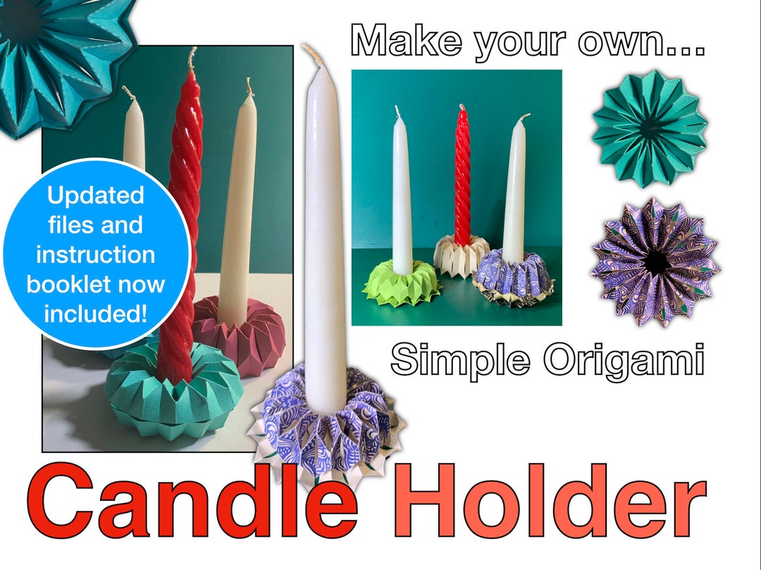 Origami Candle Holder Digital Cut Files - Etsy