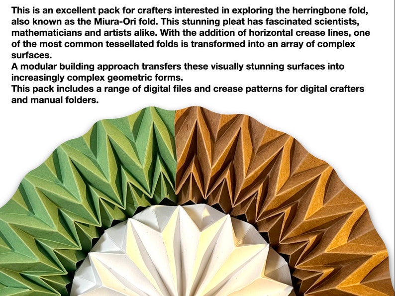 Origami Herringbone Tube - Etsy