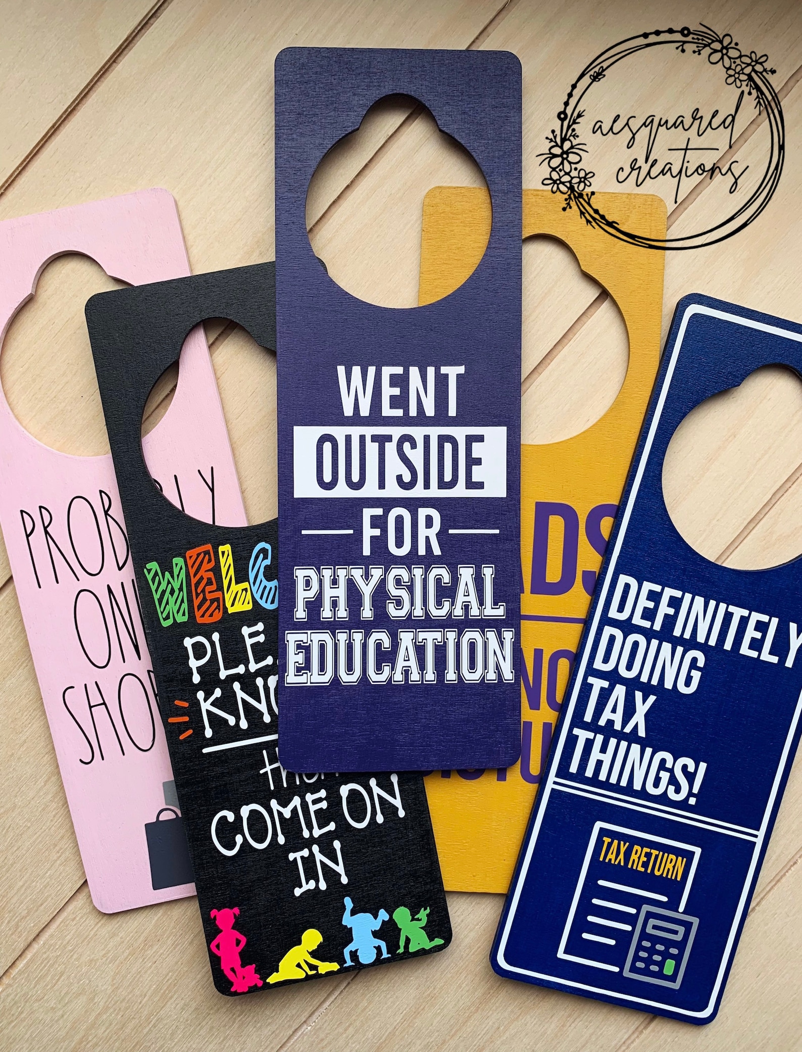 Custom Wooden Door Knob Hanger Door Knob Hook Hanger Welcome Come In - Etsy