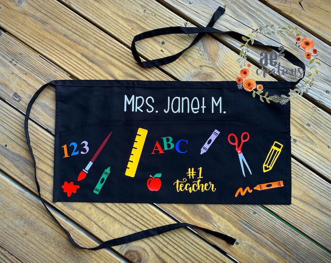 Custom Teacher Apron | Teacher Craft Apron | Teacher Appreciation Gift ...