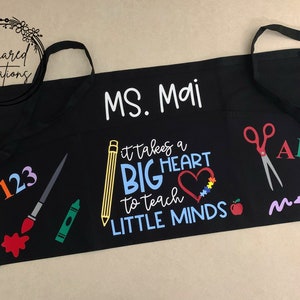 Custom Teacher Apron | Teacher Craft Apron | Teacher Appreciation Gift ...