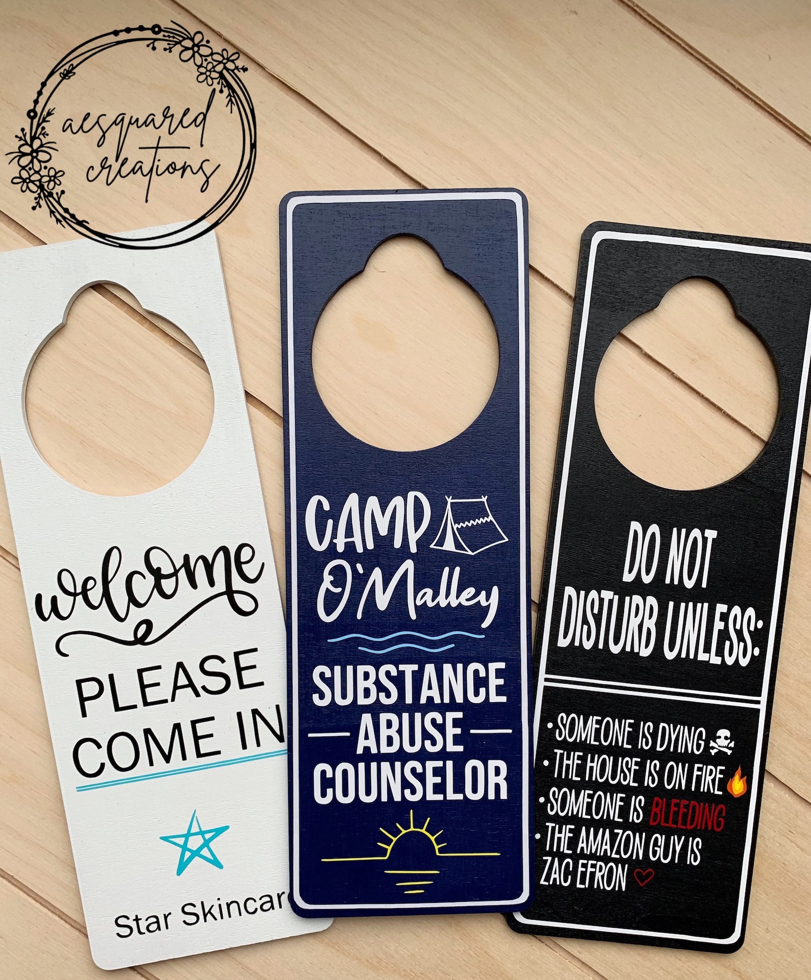 Custom Wooden Door Knob Hanger Door Knob Hook Hanger Welcome Come In - Etsy