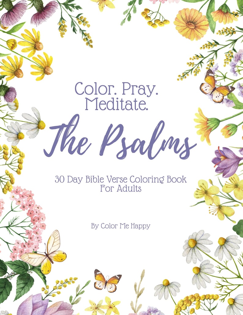 Bible Coloring Book | Christian Coloring Psalms | Bible Verse Printable ...