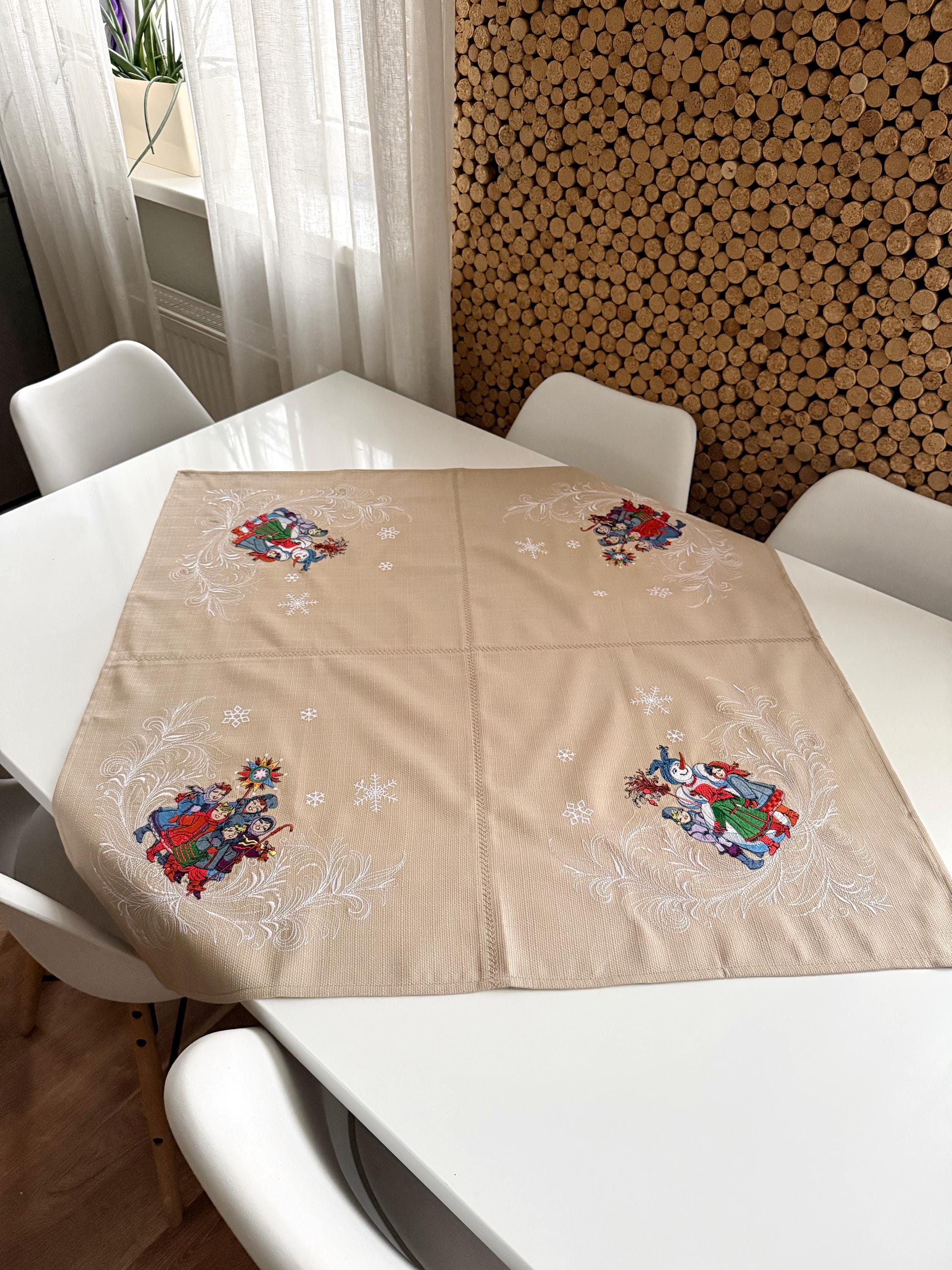 Ukrainian Christmas Embroidered Tablecloth – Napkin Centerpiece With ...